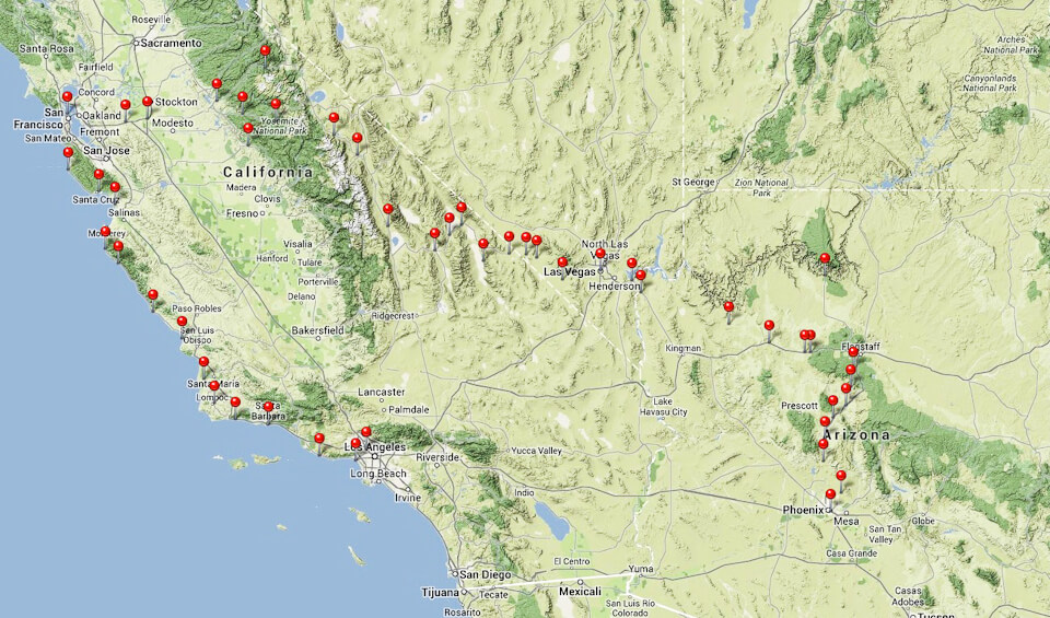 A Summary - West Coast USA Road Trip - Snaps and Stories